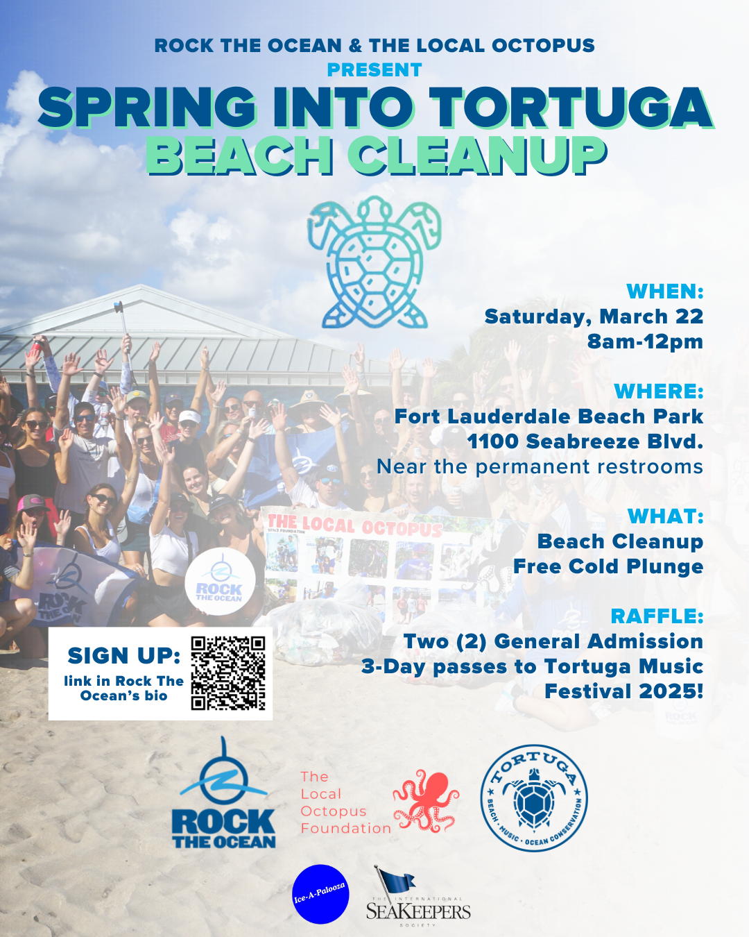 Spring Into Tortuga Beach Cleanup - Rock The Ocean