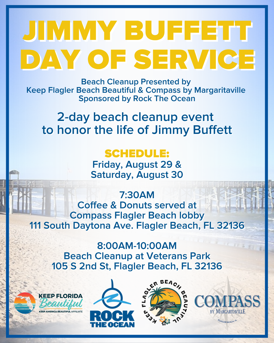 Jimmy Buffett Day of Service - Friday, Aug 29, 2025 - Rock The Ocean