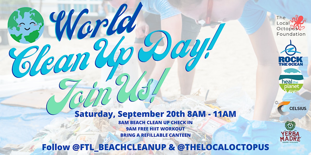 World Clean Up Day! September Beach Clean Up - Rock The Ocean